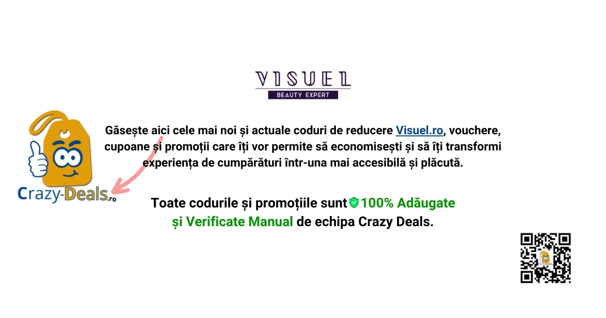 Cod Reducere Visuel -15% Promoții active martie 2026