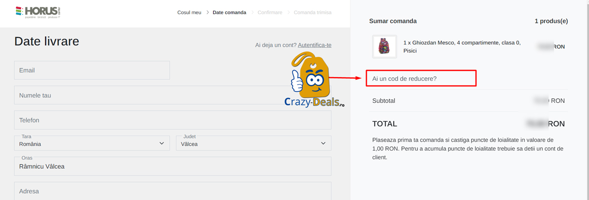 Cod Reducere Horus Center -20% Promoții active decembrie 2025