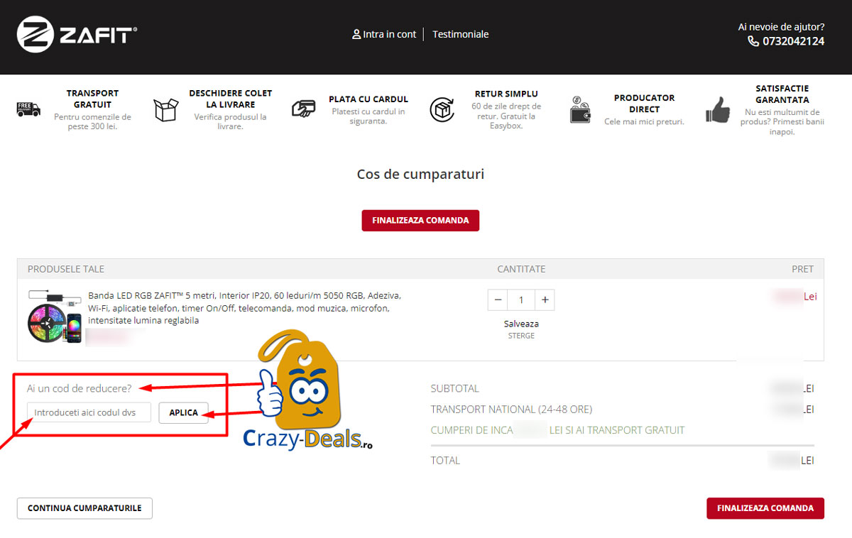 Cod Reducere Zafit -25% Promoții active decembrie 2025